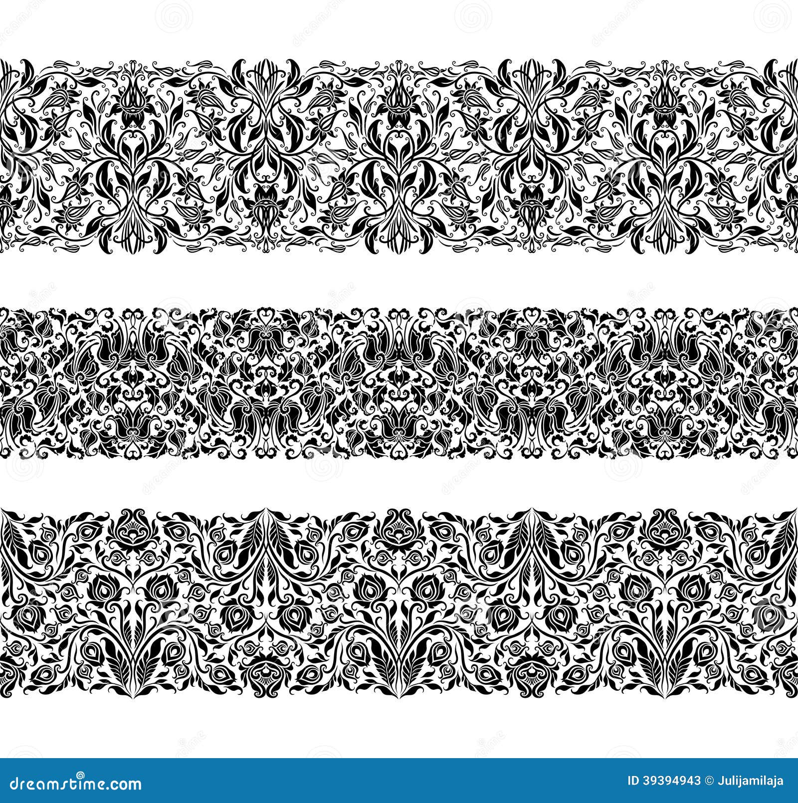 Horizontal Elements Decoration Vector Stock Vector - Illustration of ...