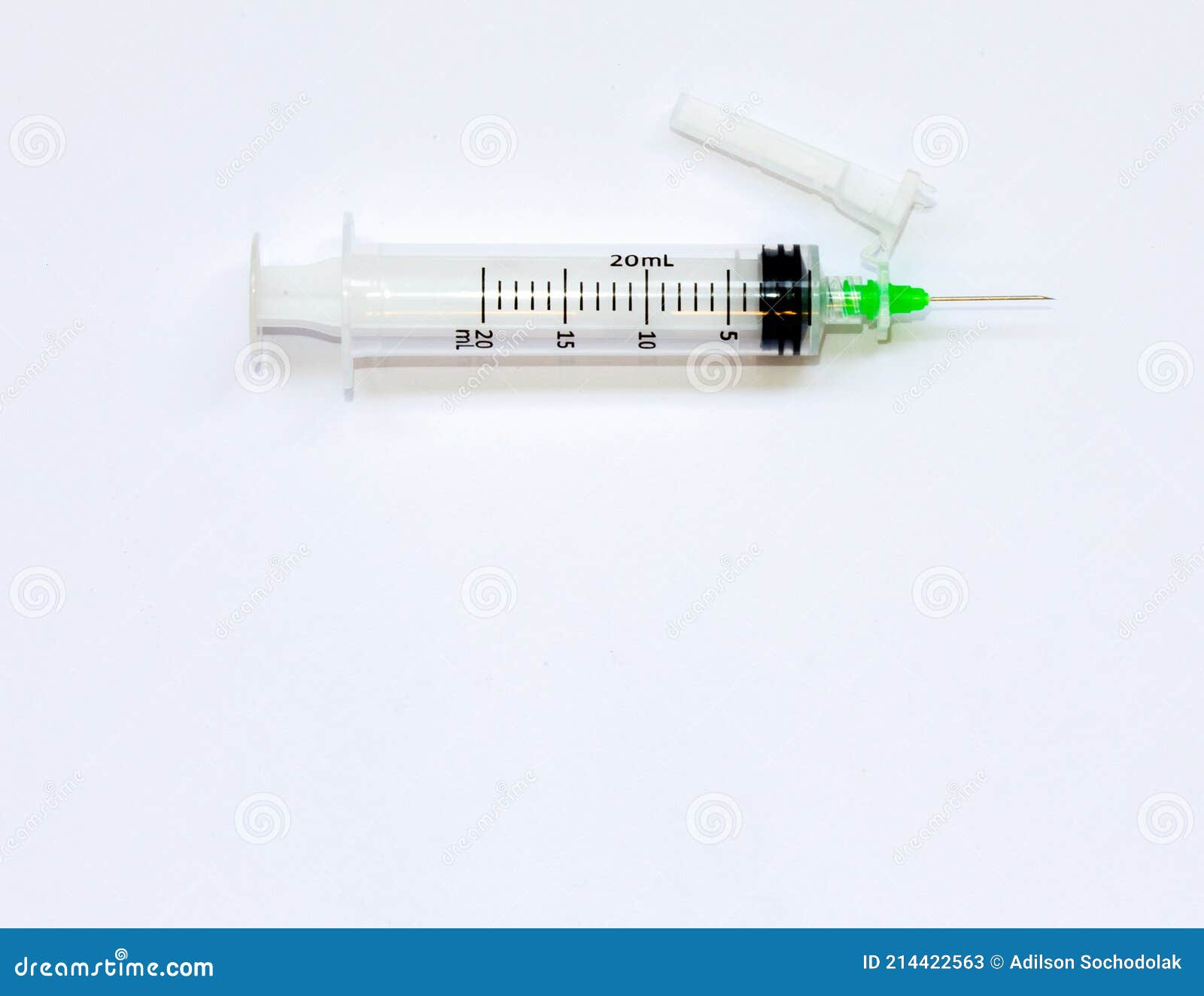 Horizontal Empty Disposable Hypodermic Syringe Stock Image - Image of ...