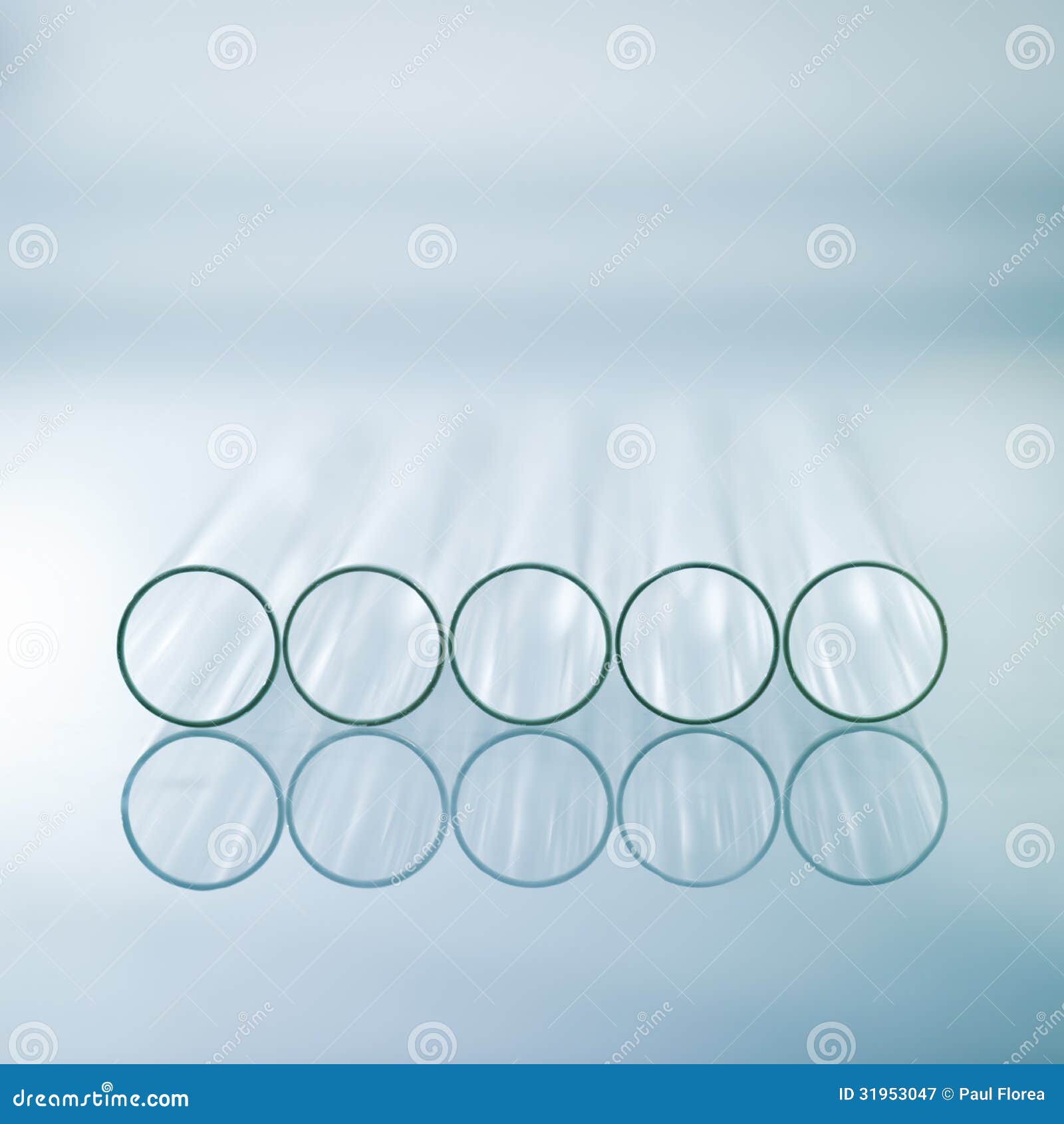 Horizontal Empty Glass Test Tubes Stock Image - Image of measure ...