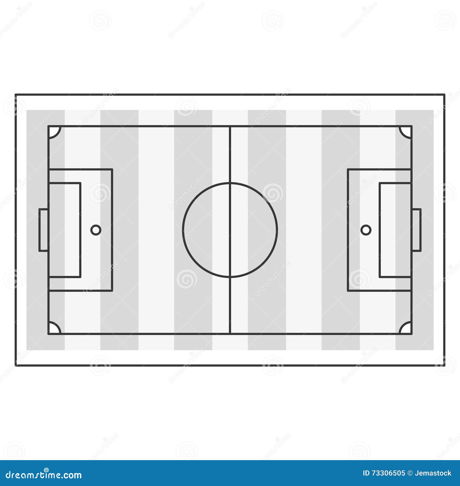 Horizontal football field stock illustration. Illustration of soccer ...