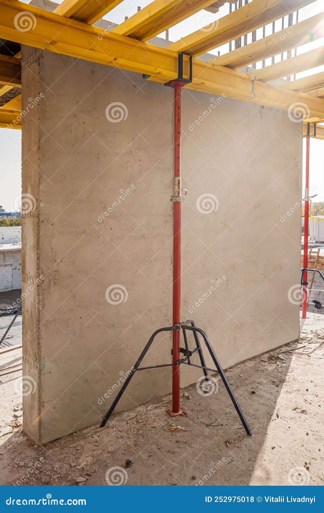 Horizontal Formwork at the Construction Stock Photo - Image of panel ...