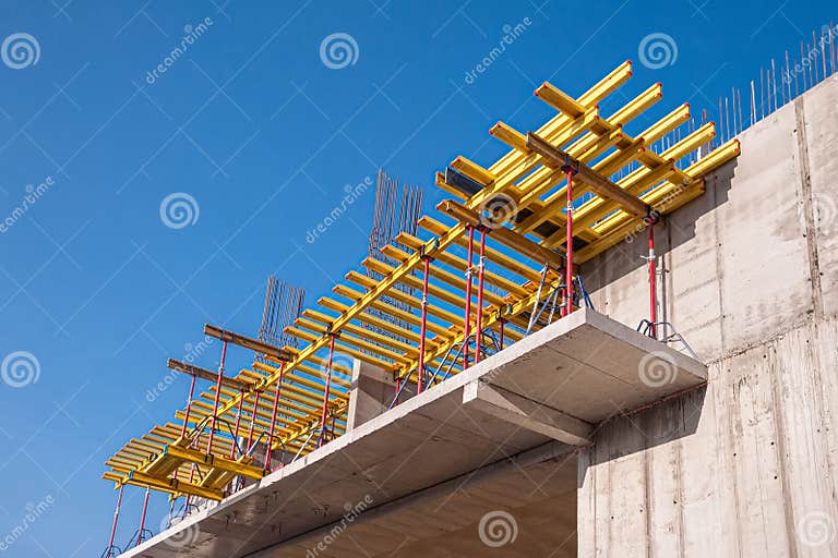 Horizontal Formwork and Crane at the Construction Stock Photo - Image ...