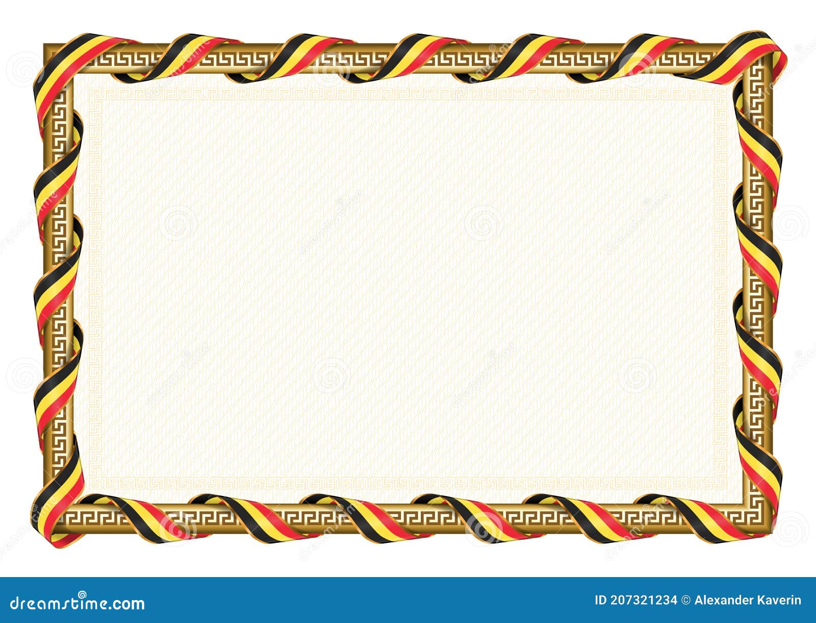 Horizontal Frame and Border with Belgium Flag Stock Vector ...