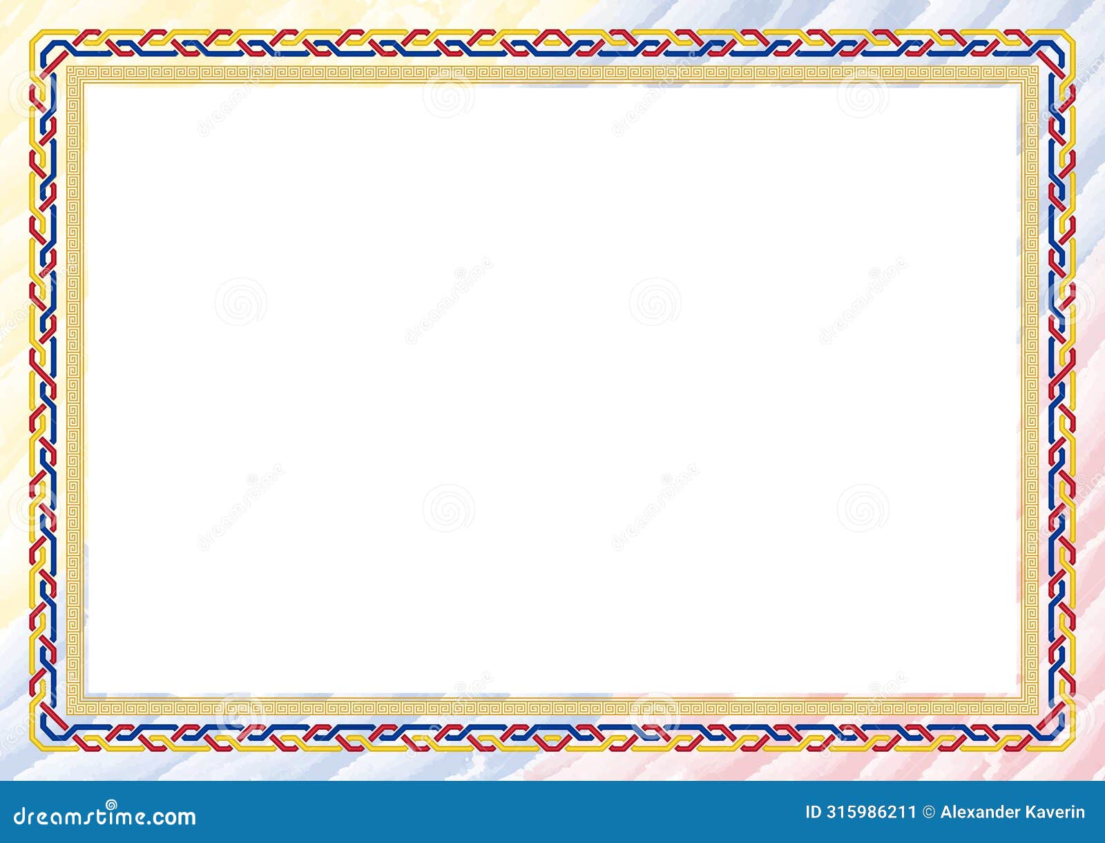 Horizontal Frame and Border with Colombia Flag Stock Illustration ...