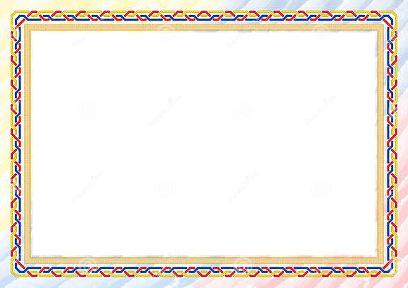 Horizontal Frame and Border with Ecuador Flag Stock Illustration ...