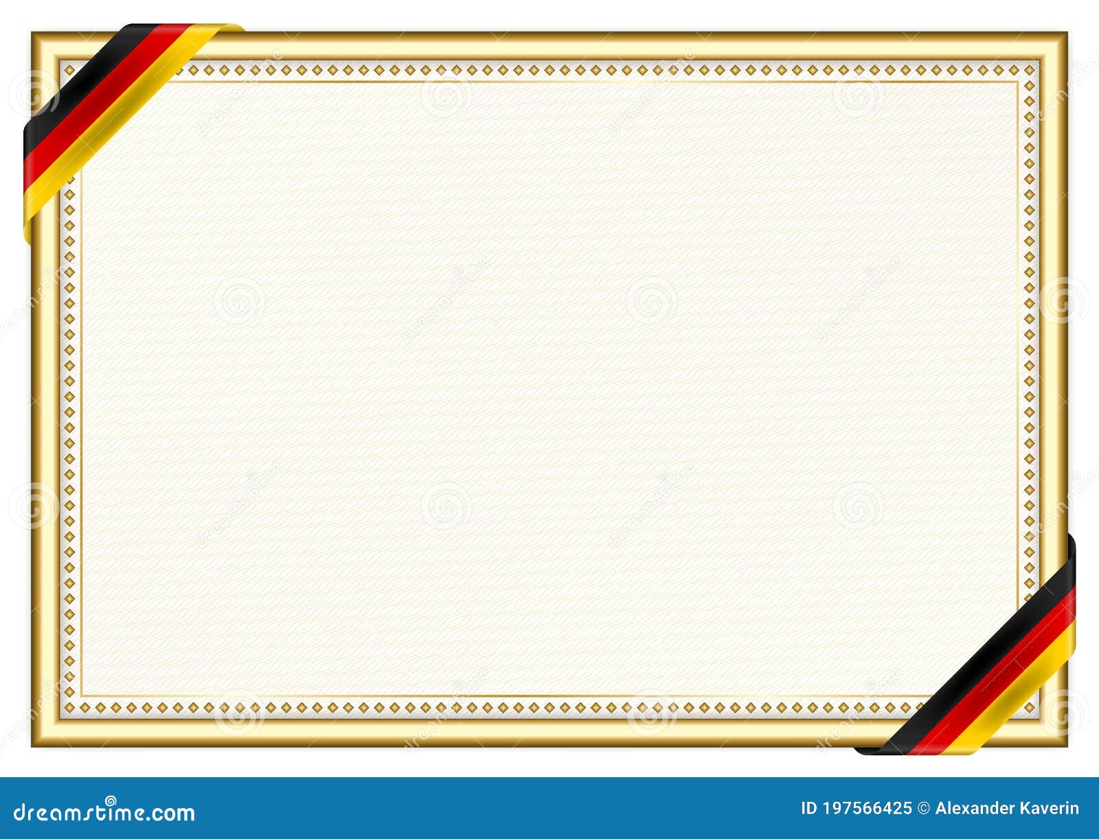 Horizontal Frame and Border with Germany Flag Stock Vector ...