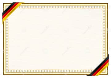 Horizontal Frame and Border with Germany Flag Stock Vector ...