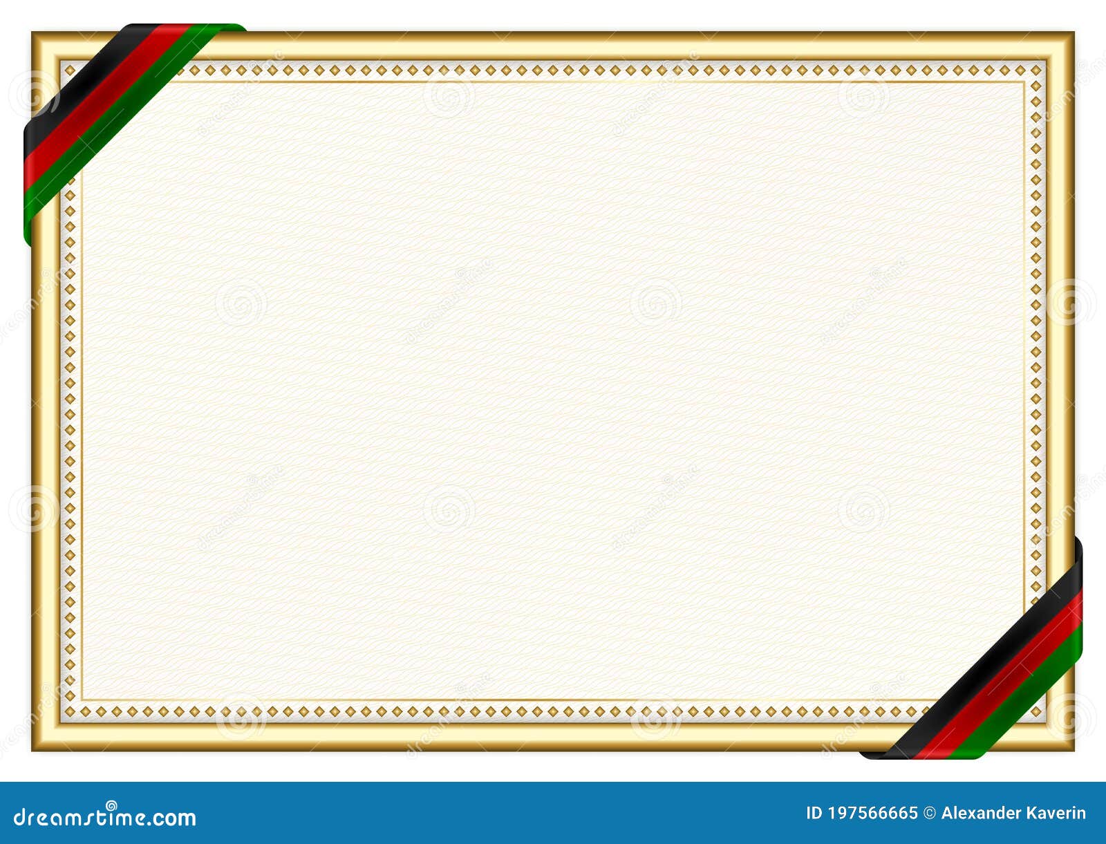 Horizontal Frame and Border with Kenya Flag Stock Vector - Illustration ...
