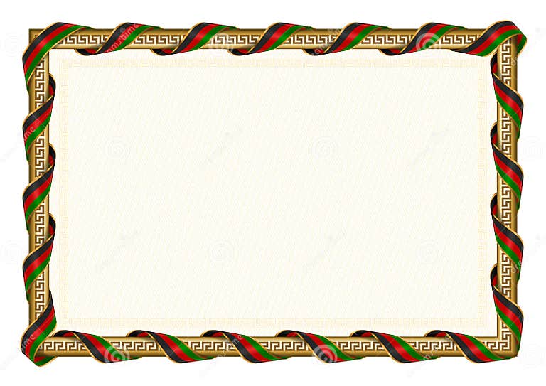 Horizontal Frame and Border with Kenya Flag Stock Vector - Illustration ...