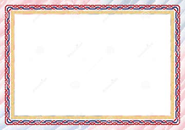 Horizontal Frame and Border with Laos Flag Stock Illustration ...