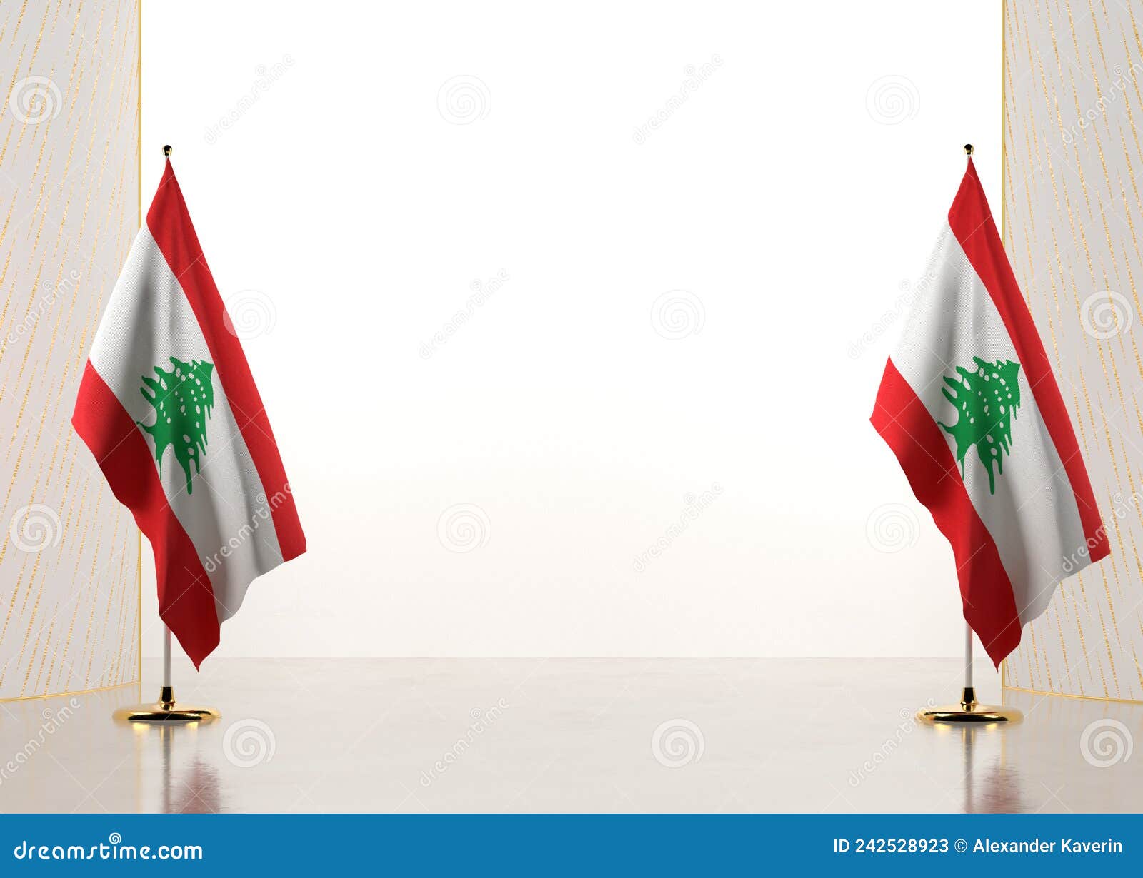 Horizontal Frame and Border with Lebanon Flag Stock Illustration ...