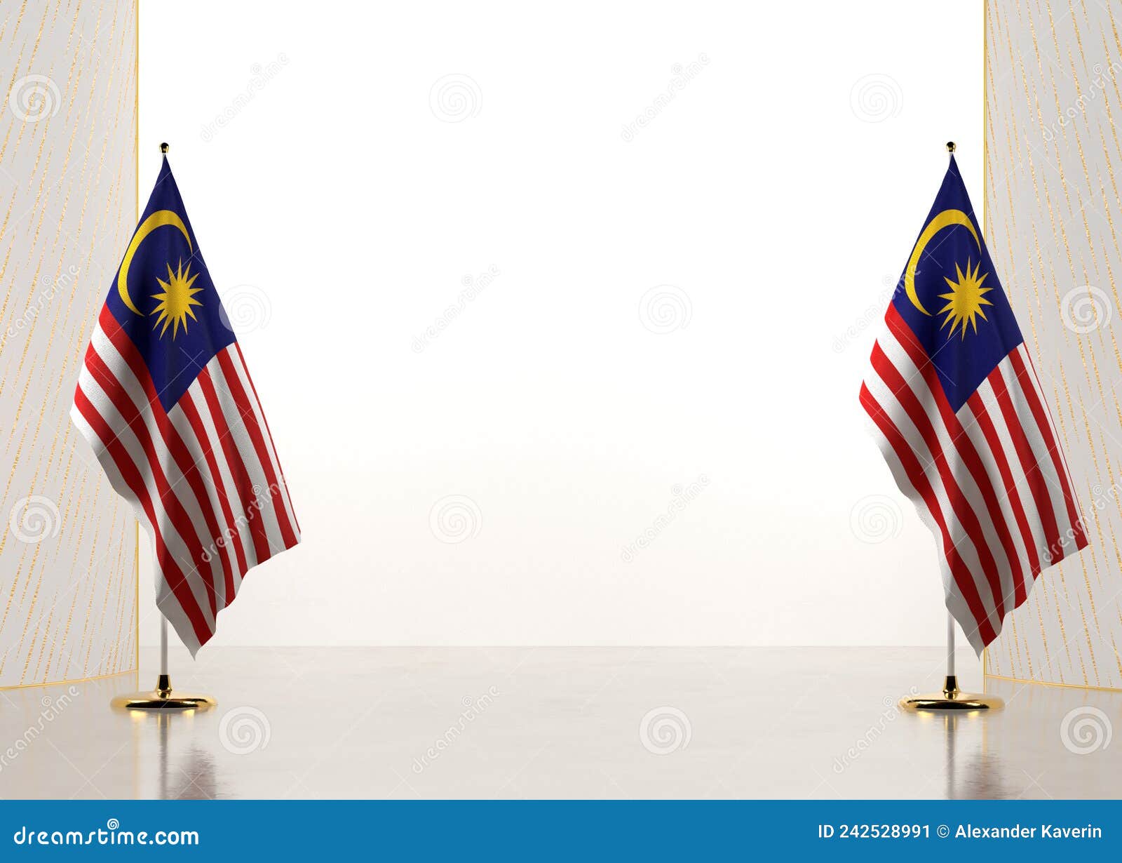 Horizontal Frame and Border with Malaysia Flag Stock Illustration ...