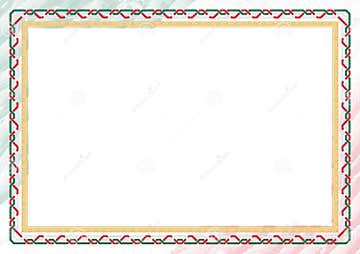 Horizontal Frame and Border with Mexico Flag Stock Illustration ...