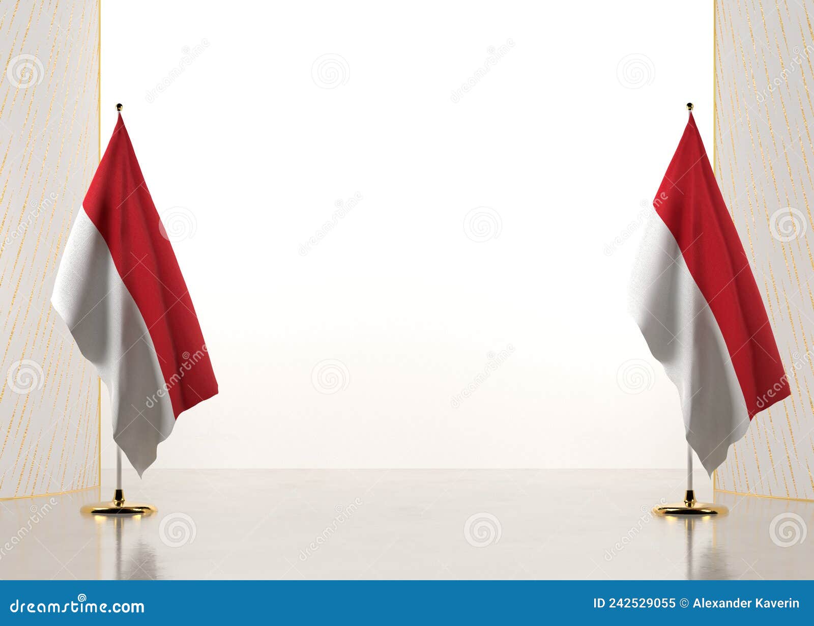 Horizontal Frame and Border with Monaco Flag Stock Illustration ...