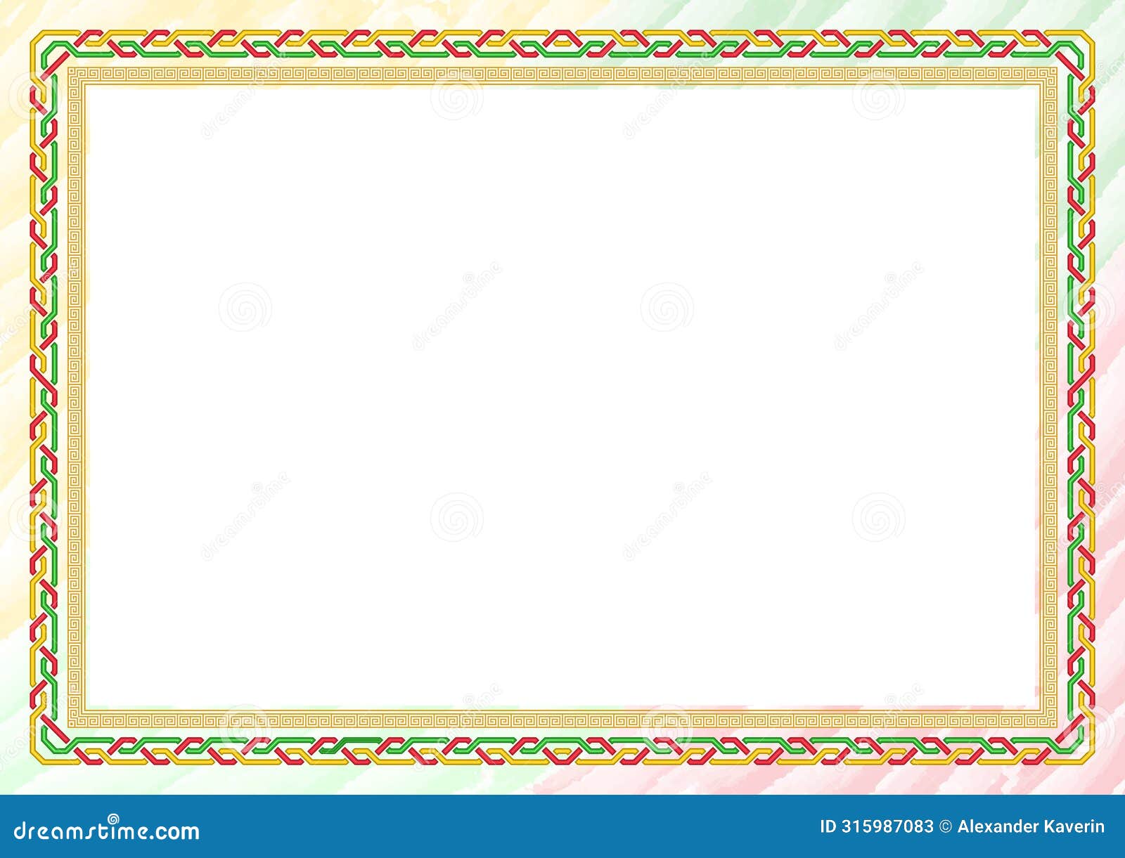 Horizontal Frame and Border with Myanmar Flag Stock Illustration ...