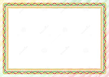 Horizontal Frame and Border with Myanmar Flag Stock Illustration ...