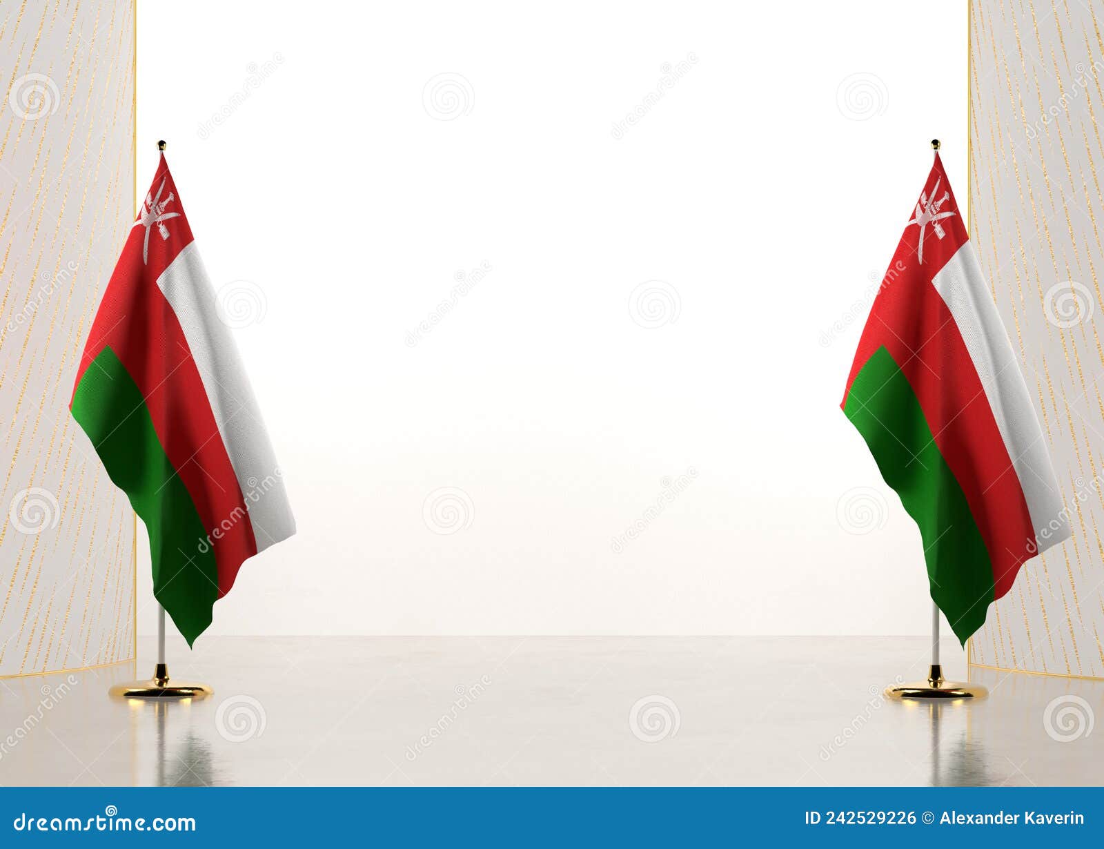 Horizontal Frame and Border with Oman Flag Stock Illustration ...