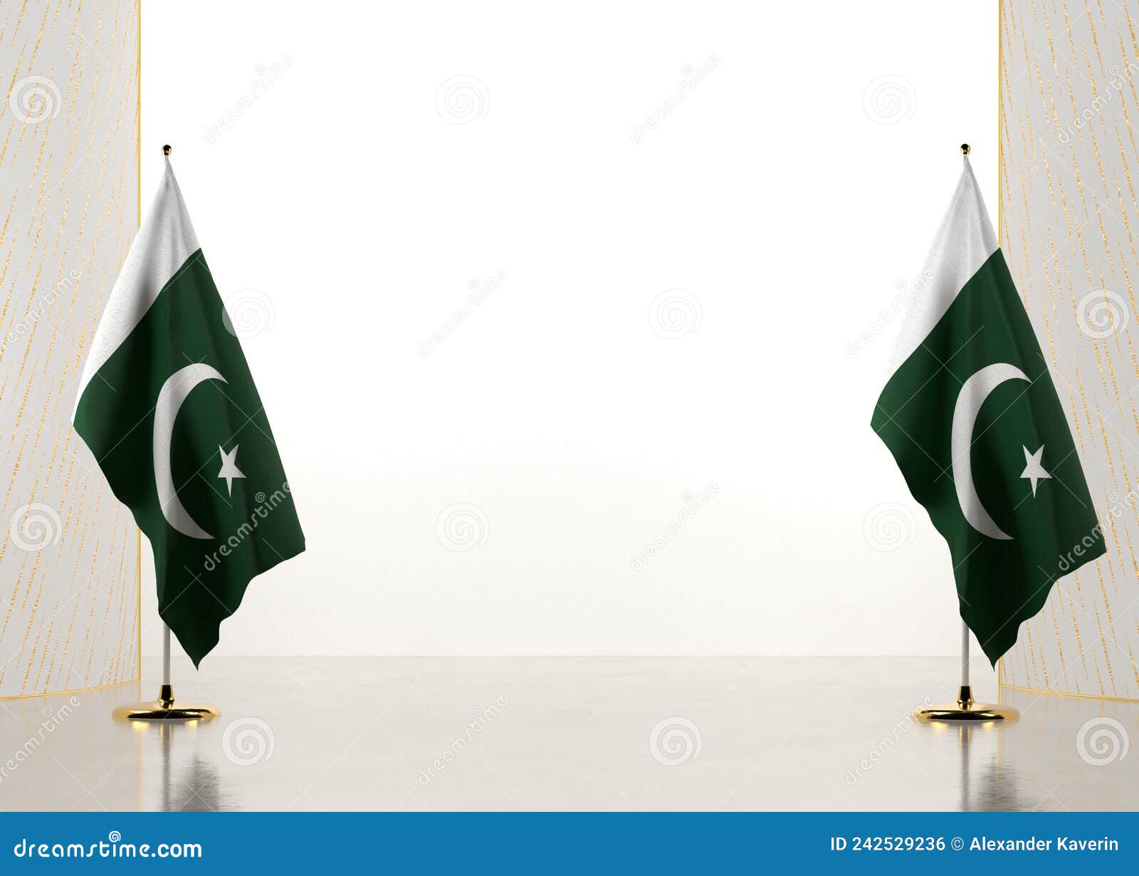 Horizontal Frame and Border with Pakistan Flag Stock Illustration ...