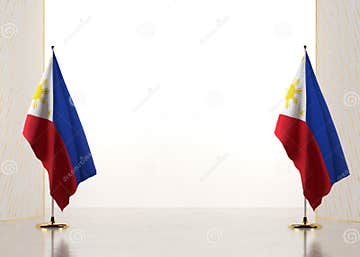 Horizontal Frame and Border with Philippines Flag Stock Illustration ...