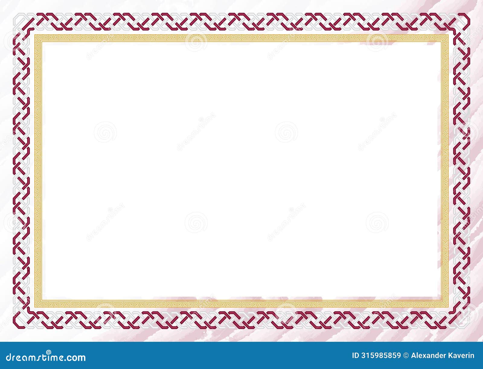 Horizontal Frame and Border with Qatar Flag Stock Illustration ...