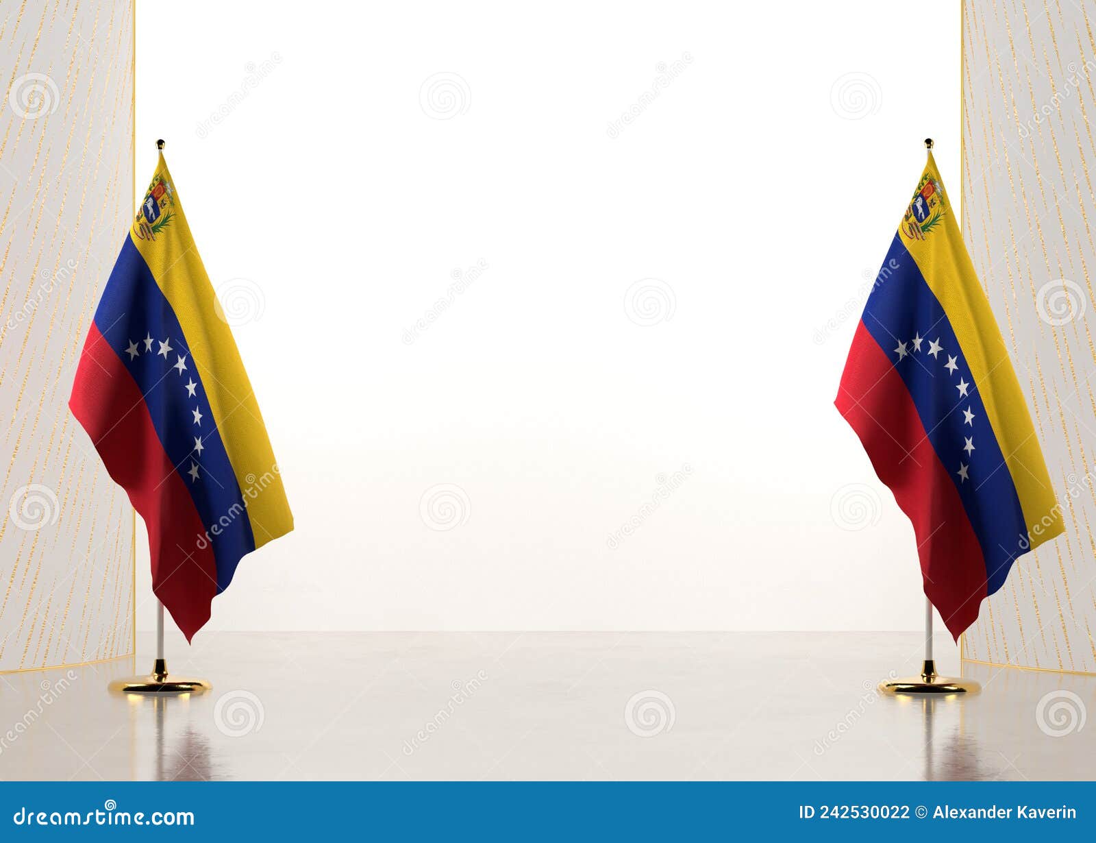 Horizontal Frame and Border with Venezuela Flag Stock Illustration ...