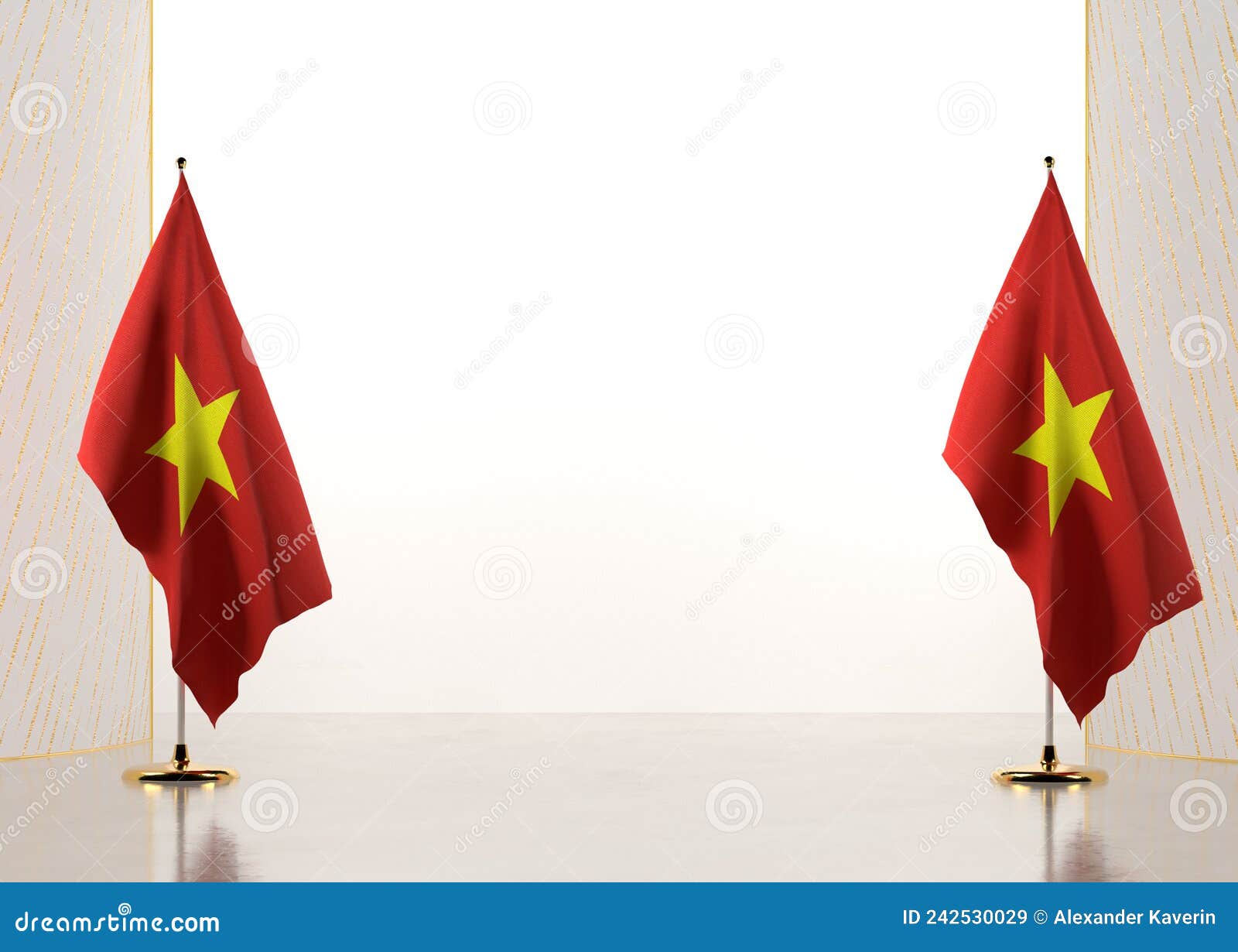 Horizontal Frame and Border with Vietnam Flag Stock Illustration ...