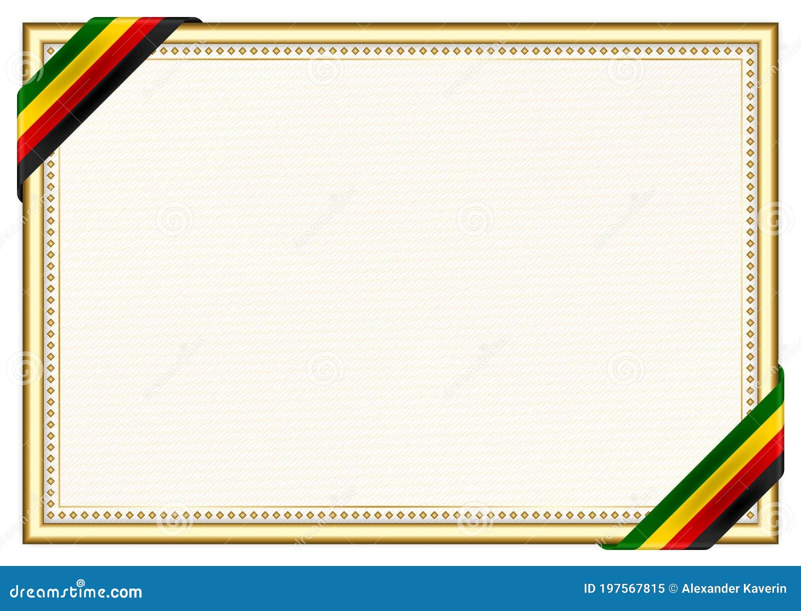 Horizontal Frame and Border with Zimbabwe Flag Stock Vector ...