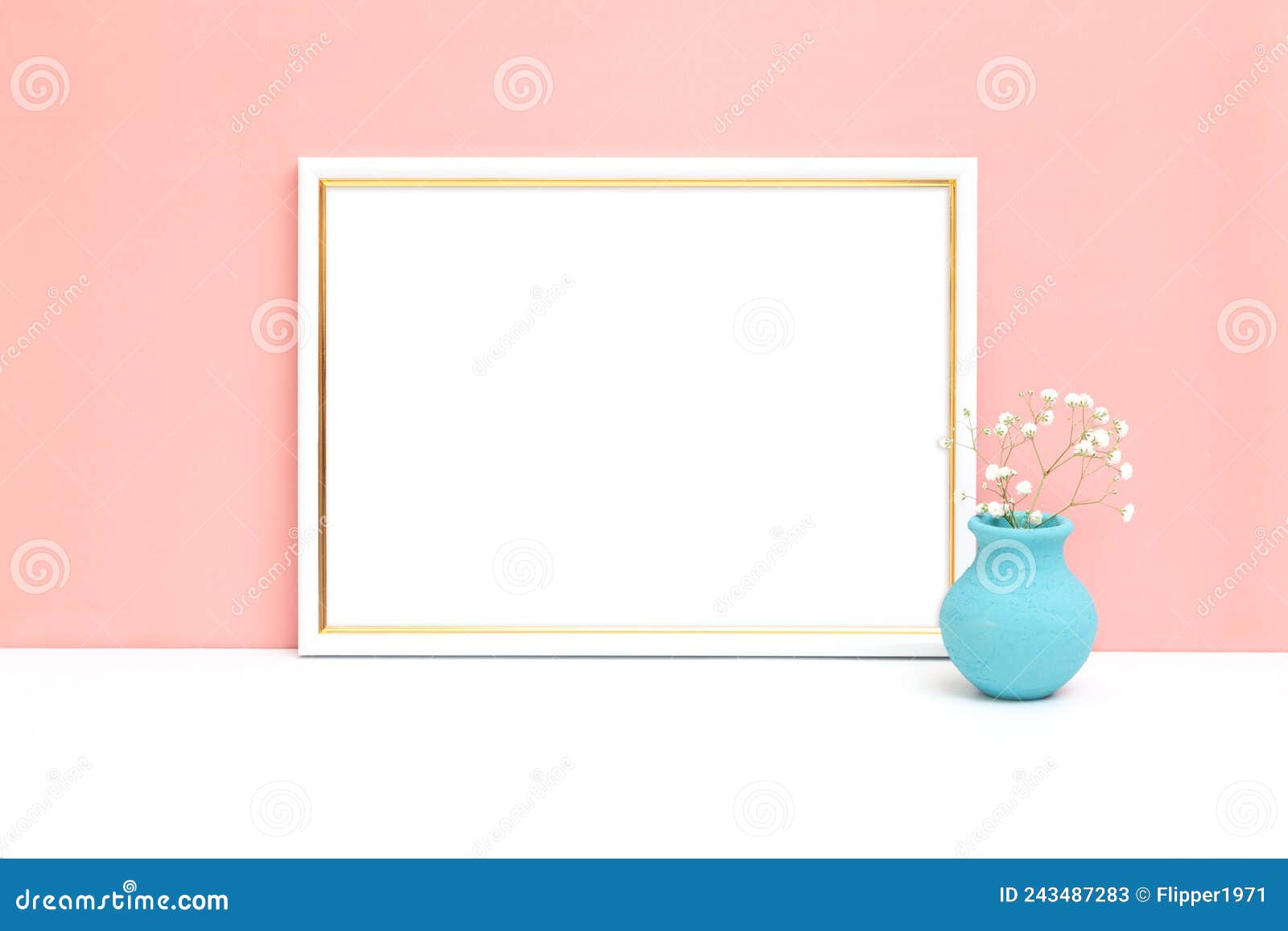 Horizontal frame mockup stock image. Image of styled - 243487283
