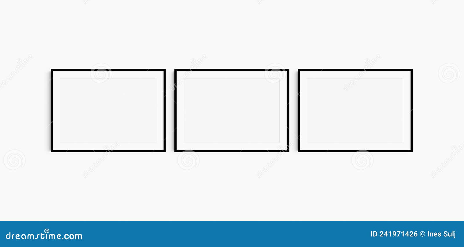 Horizontal Frame Mockup 7:5, 70x50, A4, A3, A2, A1 Landscape. Set Of ...