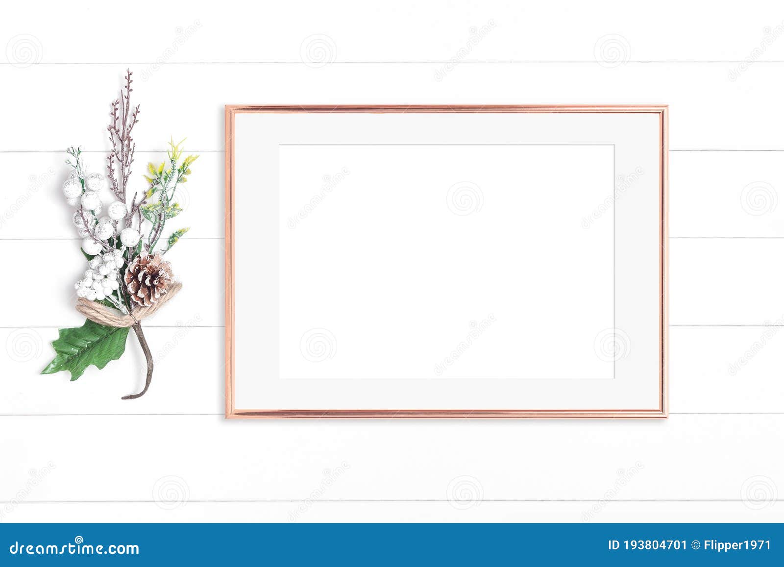 Horizontal Frame from Rose Gold A4 Stock Image - Image of color, blank ...