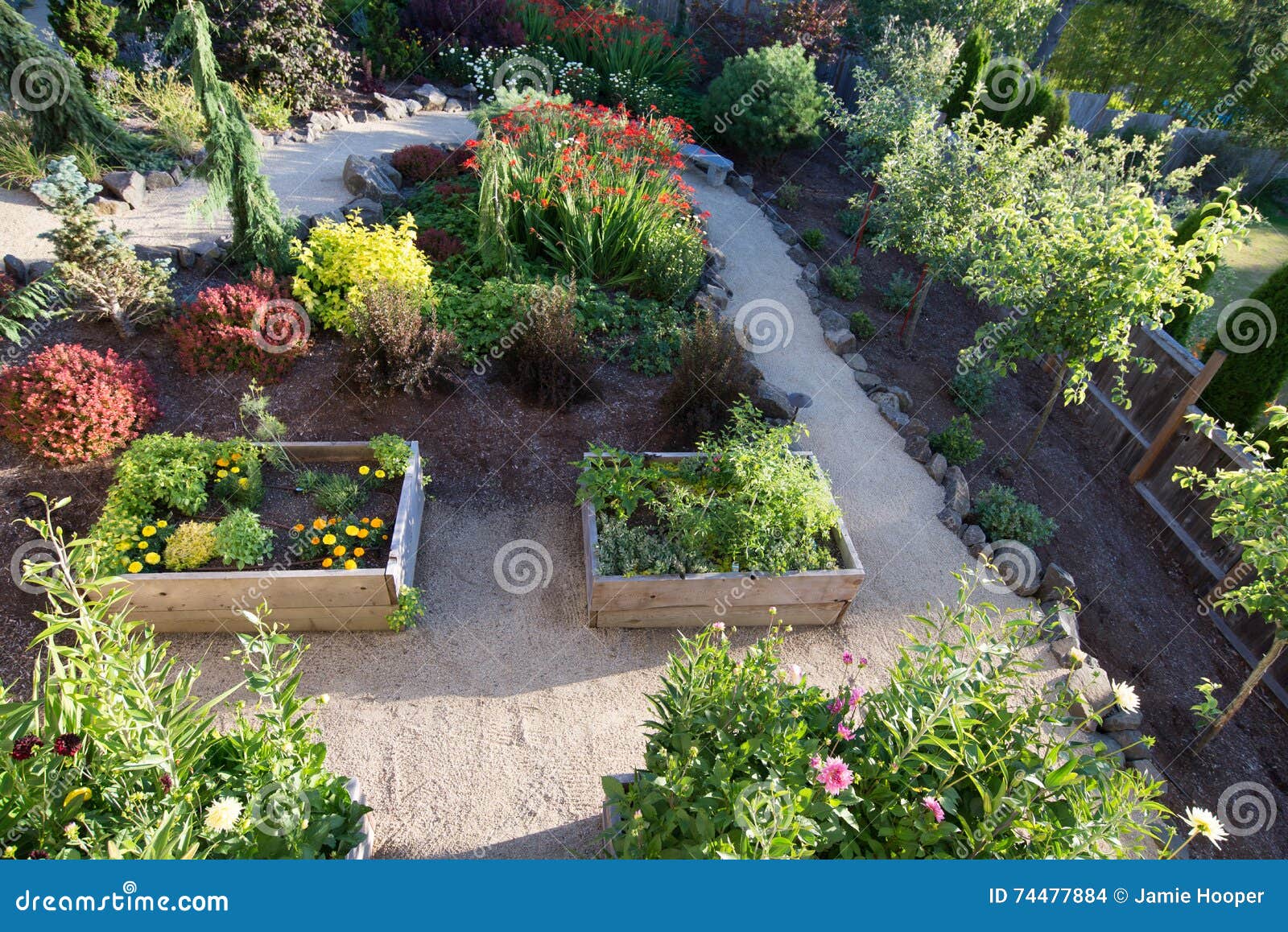 Horizontal Garden Path stock photo. Image of landscaped - 74477884