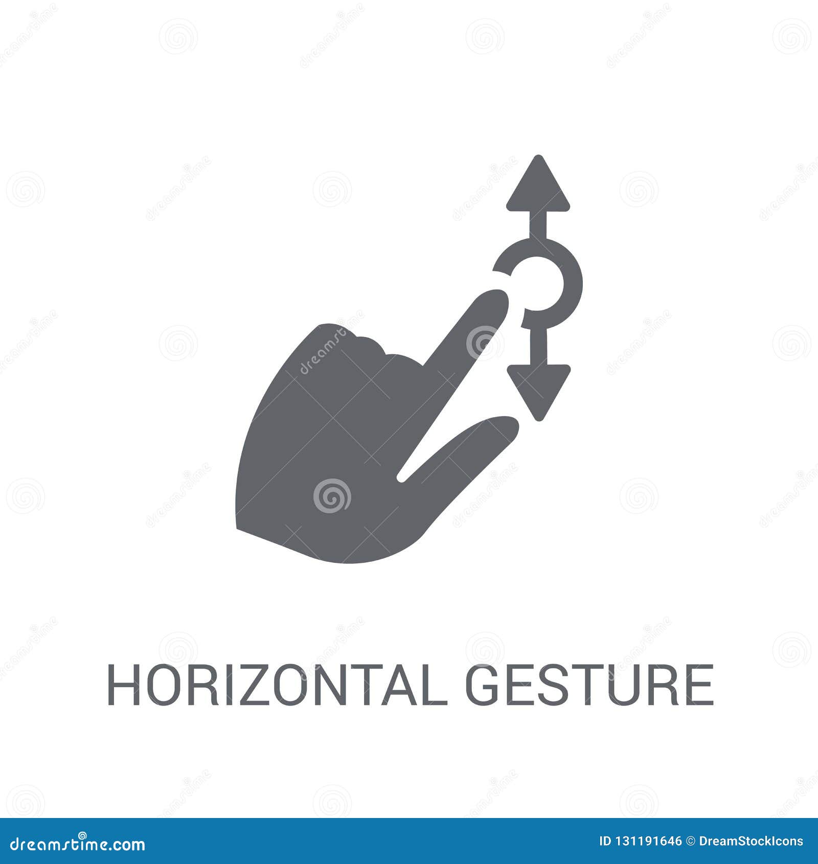Horizontal Gesture Icon. Trendy Horizontal Gesture Logo Concept Stock ...