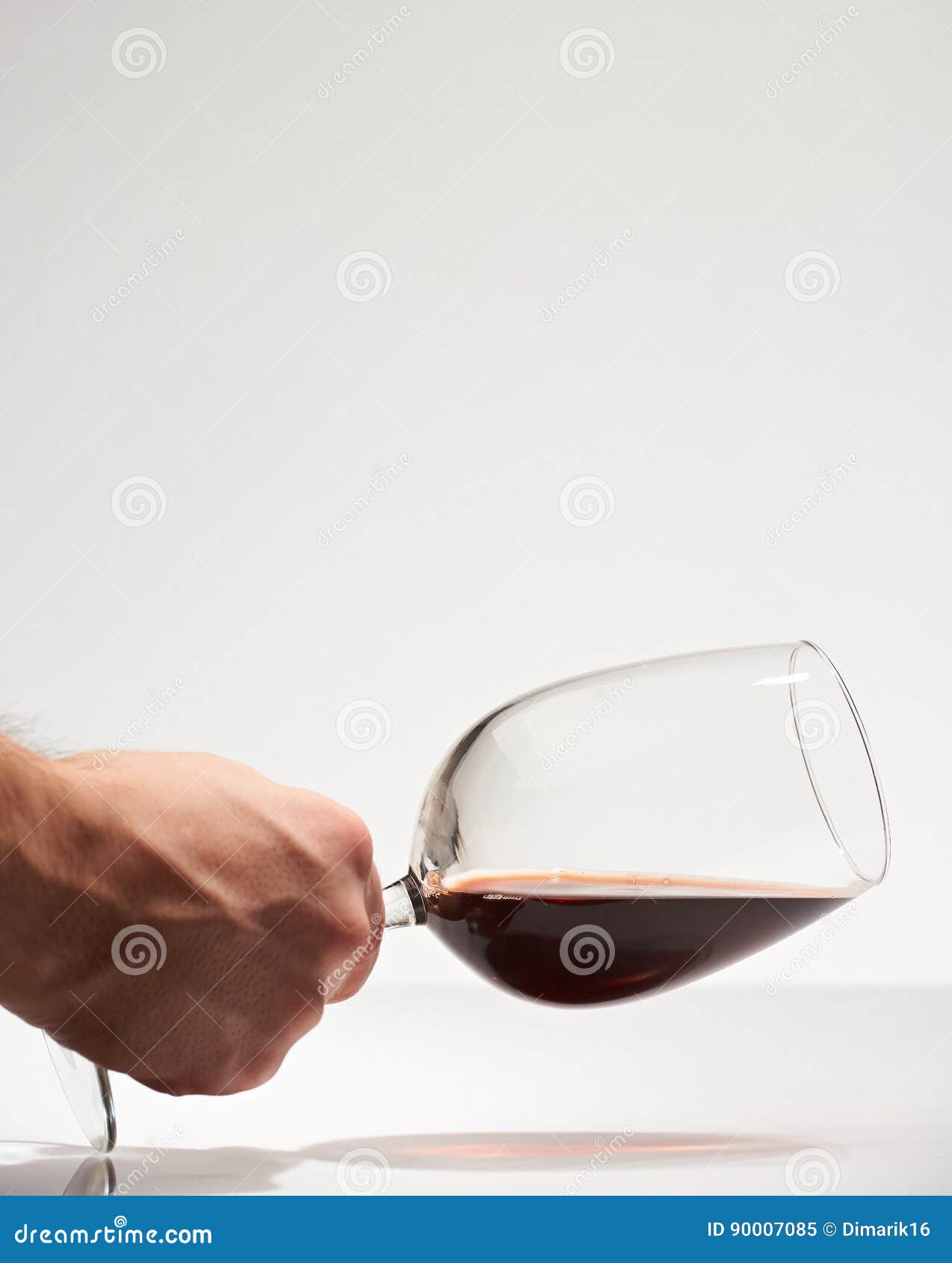 Horizontal Glass with Red Wine Stock Image - Image of isolated ...