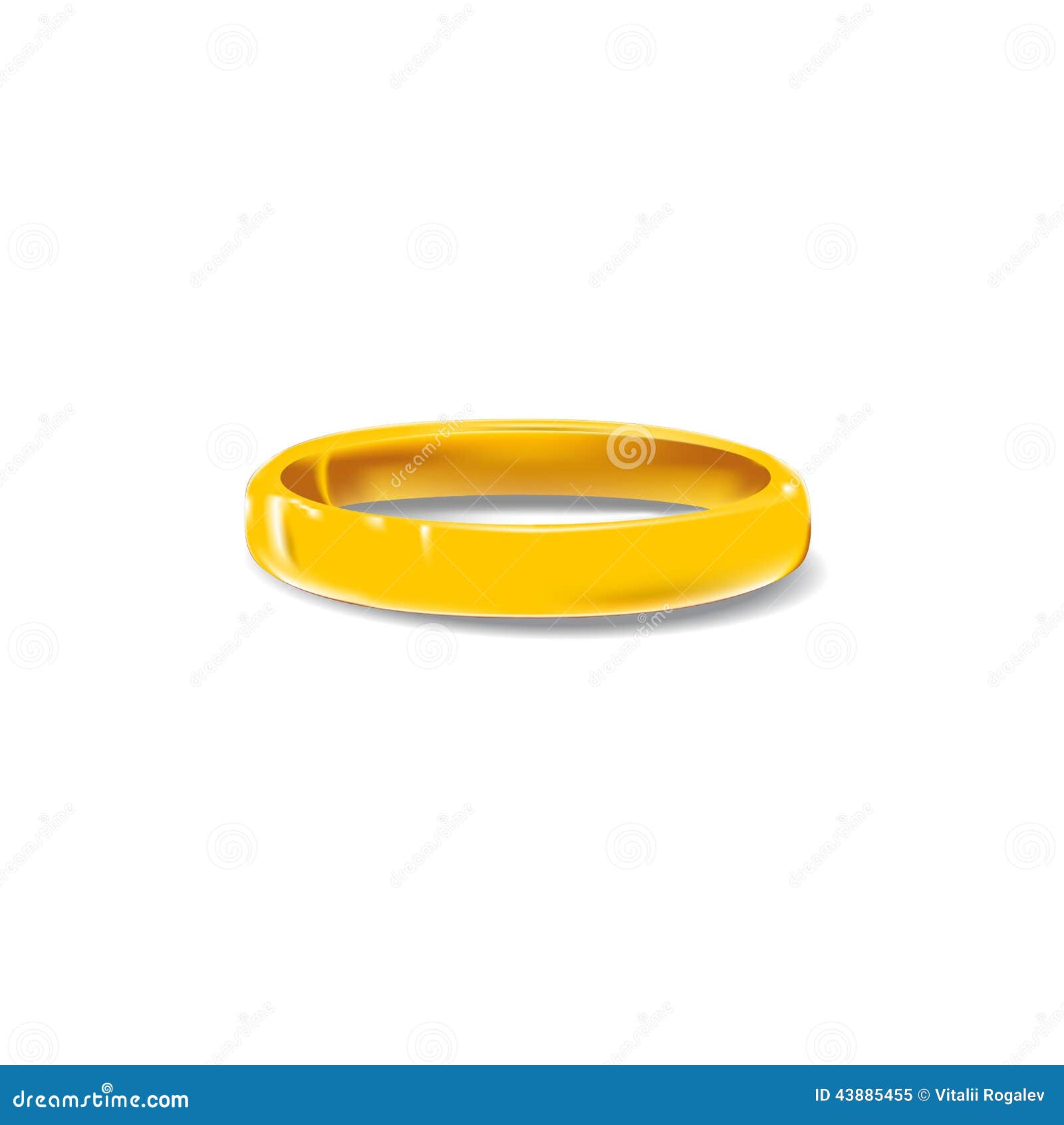 Horizontal Gold Ring with Shadow Stock Vector - Illustration of ...