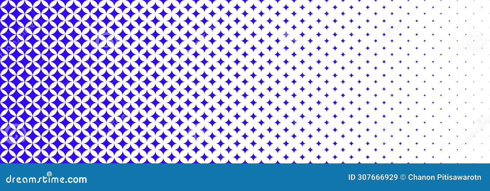 Horizontal Gradient of Blue and White Squares Halftone Texture Blue and ...