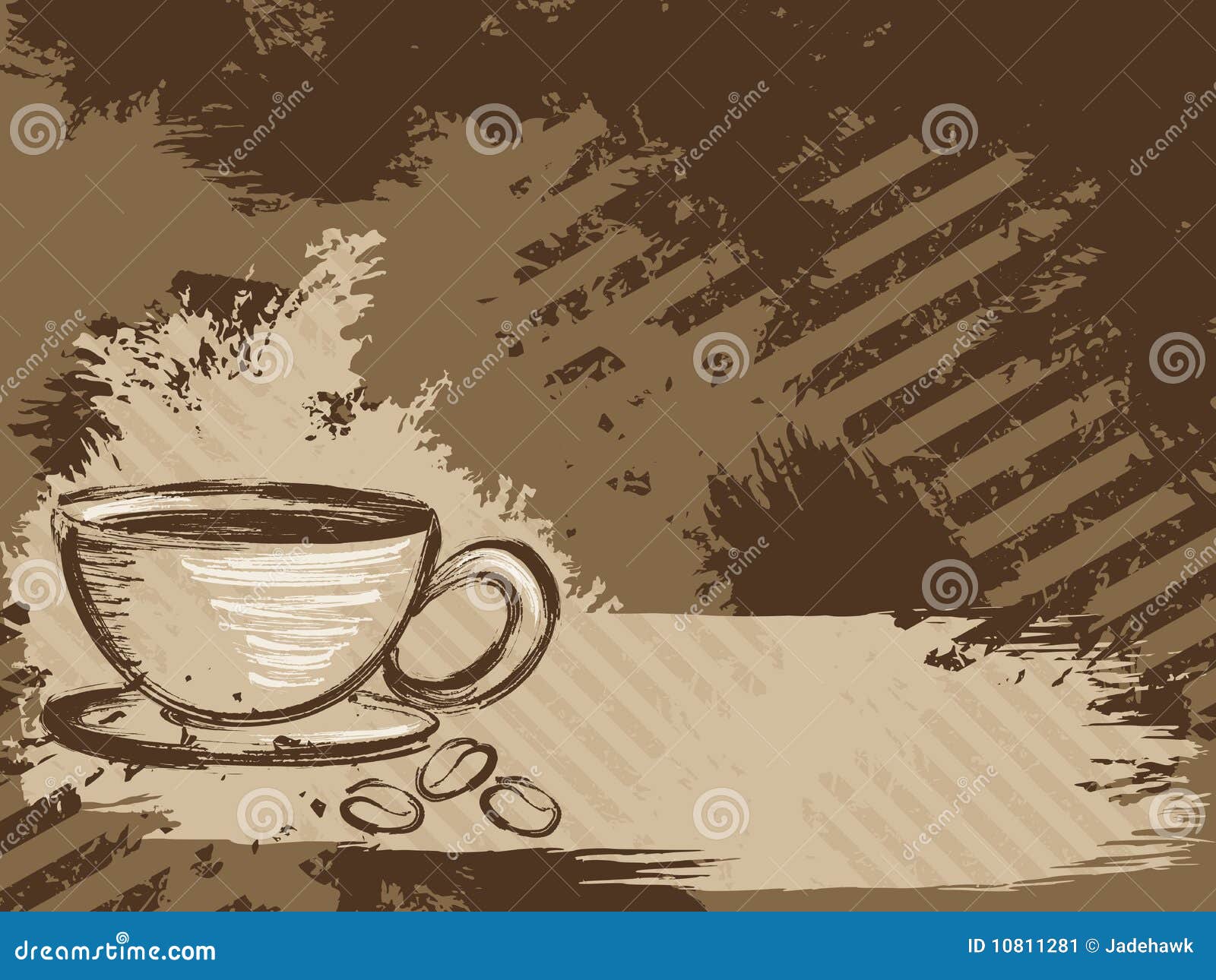 Horizontal Grungy Coffee Background Stock Vector - Illustration of ...