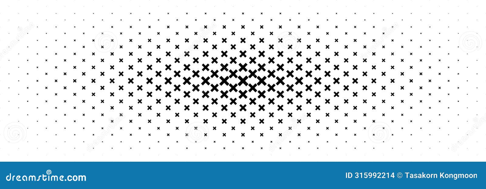 Horizontal Halftone of Black Cross and Multiply from Center Design for ...