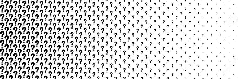 Horizontal Halftone of Black Question Mark Sign for Pattern and ...