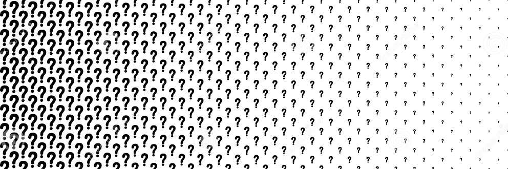 Horizontal Halftone of Black Question Mark Sign for Pattern and ...