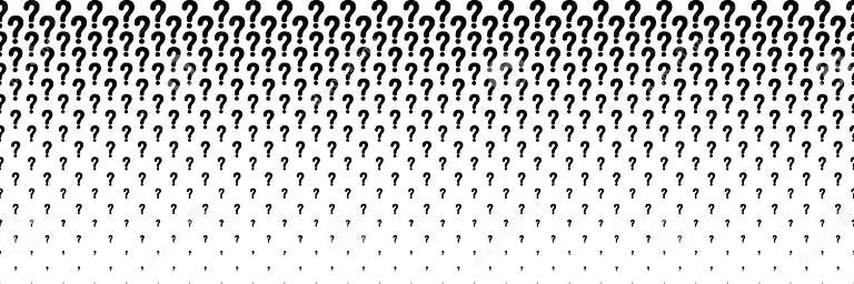 Horizontal Halftone of Black Question Mark Sign for Pattern and ...