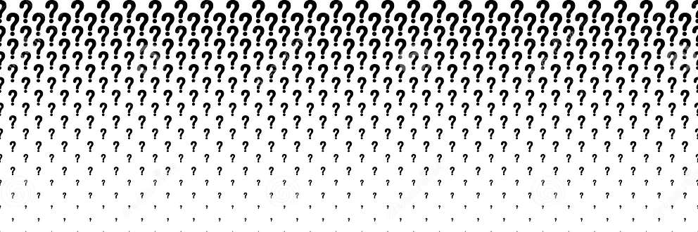 Horizontal Halftone of Black Question Mark Sign for Pattern and ...