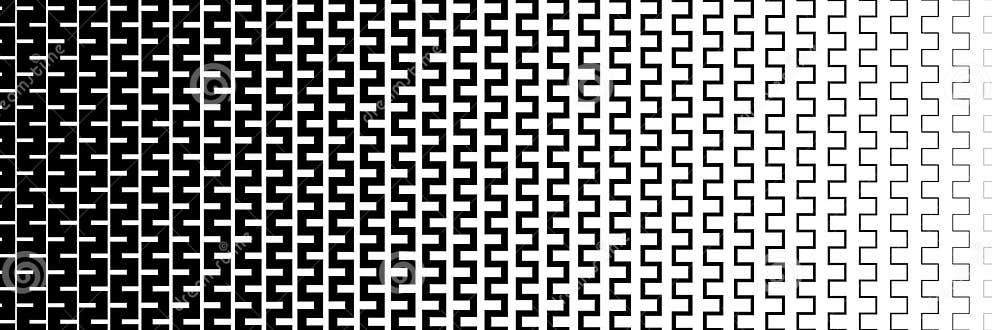 Horizontal Halftone of Black Square Lines Design for Pattern and ...