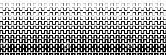 Horizontal Halftone of Black Square Lines Design for Pattern and ...