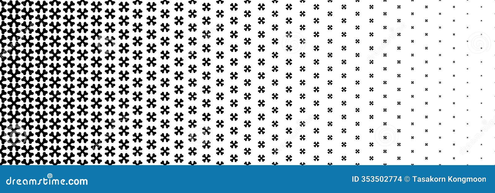 Horizontal Halftone Of Crossed Black Bone Design For Pattern And ...