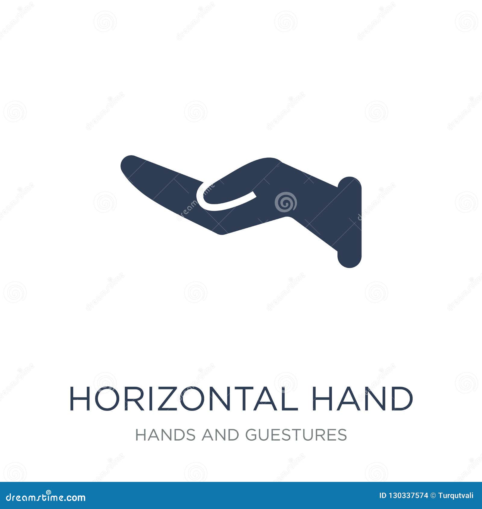 Horizontal Hand Icon. Trendy Flat Vector Horizontal Hand Icon on Stock ...