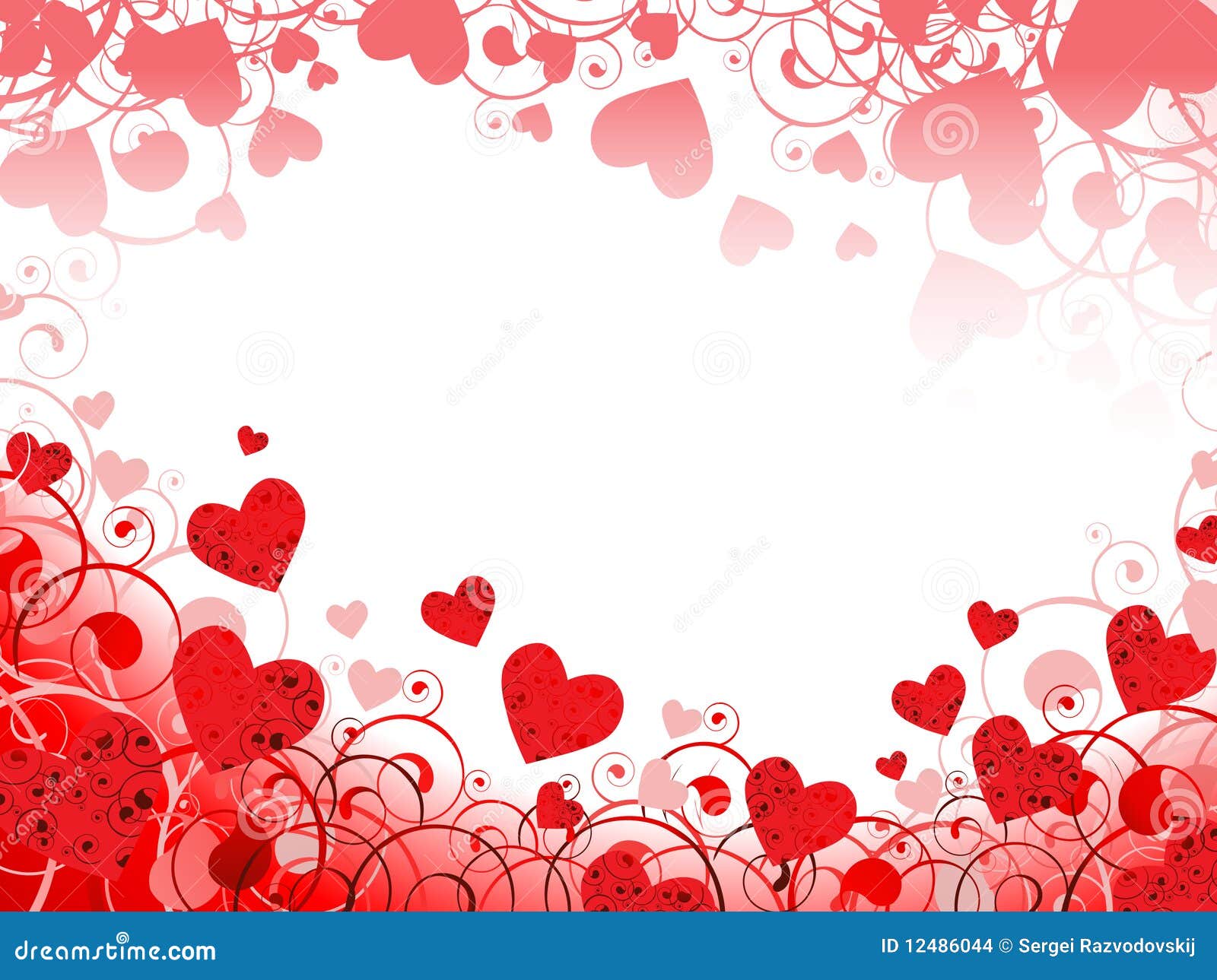 Horizontal Heart Frame Vector Illustration | CartoonDealer.com #12486054