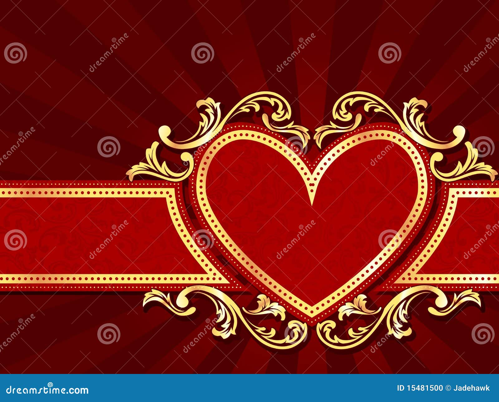 Horizontal Heart Frame Vector Illustration | CartoonDealer.com #12486054