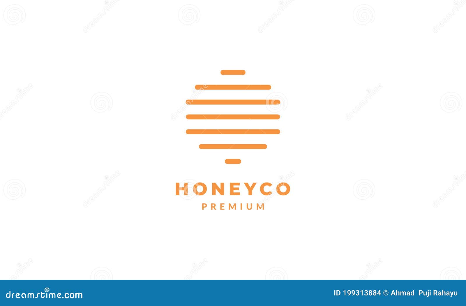Horizontal Hexagonal Line Simple Modern Logo Vector Icon Illustration ...
