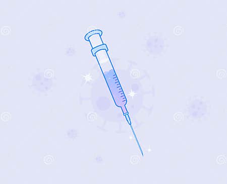 Horizontal Illustration of Dreamy Syringe with Gradient Magic Liquid ...