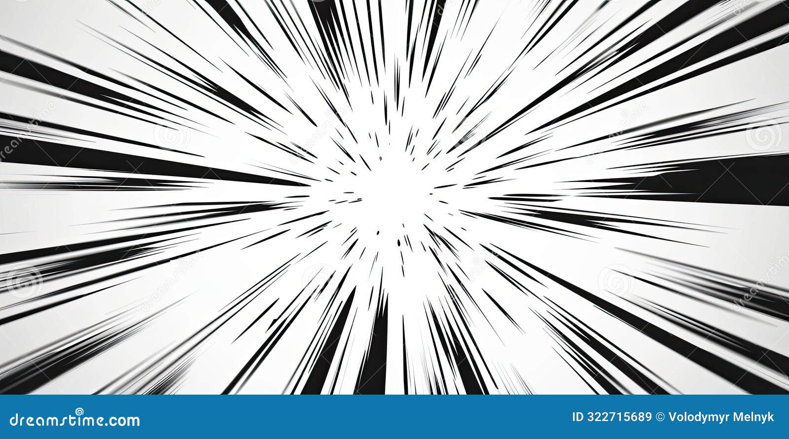 Horizontal Illustration. Radiating Lines Extending Outwards from ...